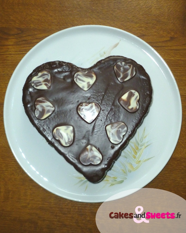 Gâteau coeur chocolat, Saint-Valentin - CakesandSweets.fr